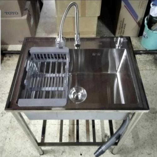 Jual Kitchen sink 6045 stainless kaki meja / bak cuci piring portable ...