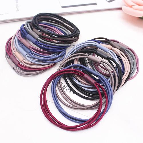 Promo Ikat Rambut Korea 3 Lapis - Karet Rambut Polos Korea- Aksesoris ...