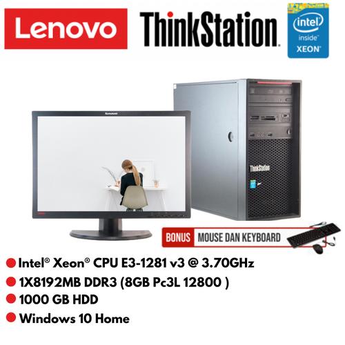 Jual TERBARU LENOVO WORKSTATION P300 INCLUDE MONITOR THINKVISION T2452P ...