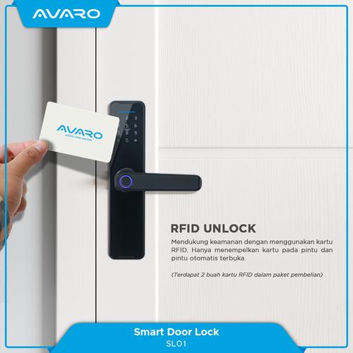Jual AVARO SL01 Smart Door Lock Handle RFID Fingerprint Password Waterproof - Kab. Tangerang ...