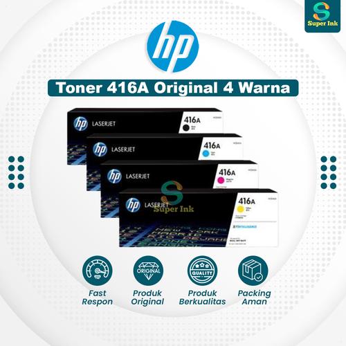 Jual Toner Printer HP Laserjet 416A Original 4 Varian Warna (CMYK ...