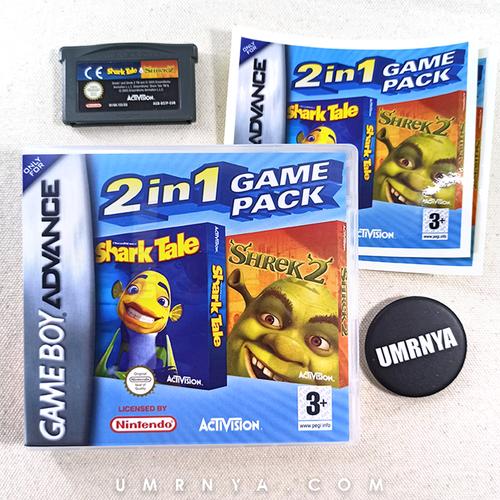 Jual Kaset Game Pack Shrek 2 And Shark Tale 2 In 1 Nintendo Gameboy GBA ...