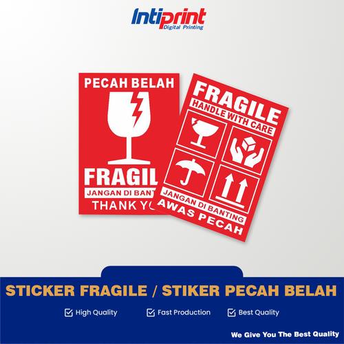 Jual Sticker Fragile Handle With Care Stiker Hati-Hati Awas Pecah - 4 x ...
