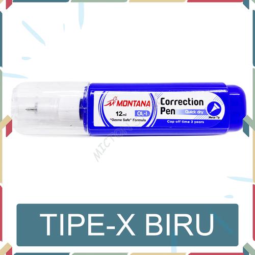 Promo MICTON Tipe X BIRU Tipe EX TIP-EX Gepeng Cair Correction Pen Tape ...