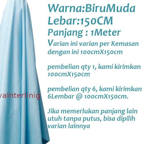 Jual Kain Furing Asahi Super LEBAR 150 Cm HALUS Meteran Murah - Biru ...