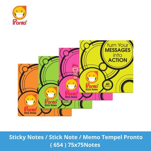 Jual Sticky Notes / Stick Note / Memo Tempel Pronto ( 654 ) 75x75 ...