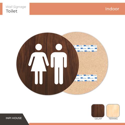 Jual Papan Tanda Toilet Kamar Mandi Sign System Motif Kayu - Kab ...
