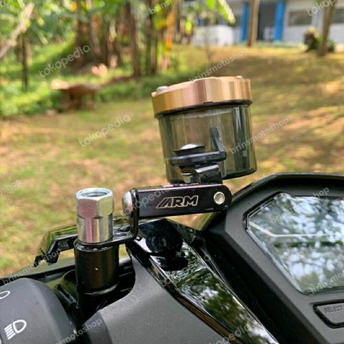 Jual BRAKET BREKET TIANG BOTOL TABUNG OLI MINYAK REM DEPAN MOTOR - gold ...