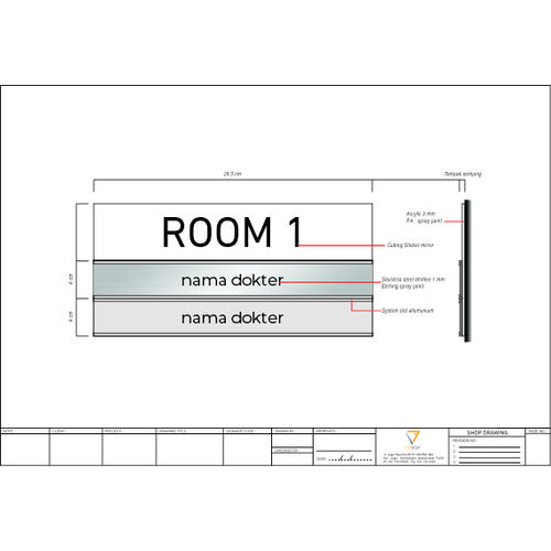 Jual Signage Door Sign Ruangan Dokter Uk 29,5cm x 14cm - Jakarta Barat ...