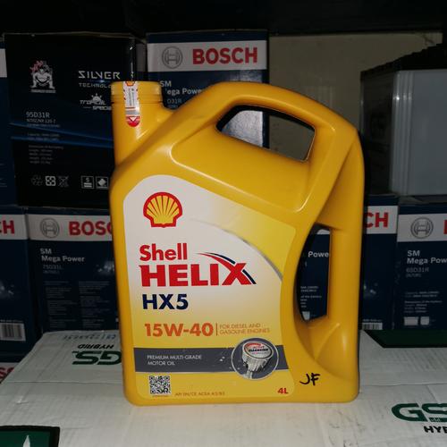 Jual OIL SHELL HELIX HX5 15W-40 KEMASAN 4LTR 100% ORIGINAL HX 5 API SN ...