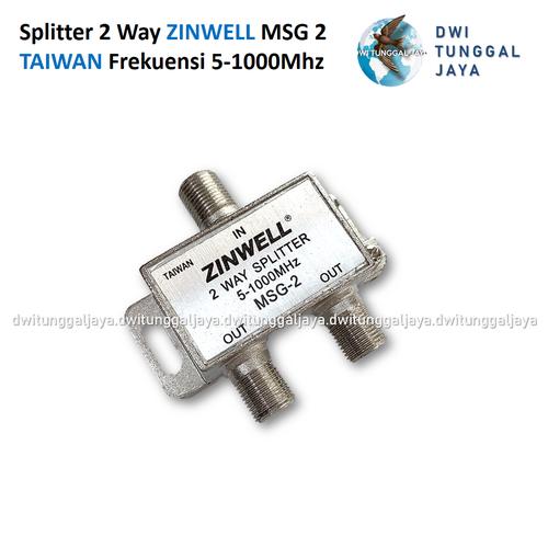 Jual Splitter 2 Way ZINWELL MSG 2 TAIWAN Frekuensi 5-1000Mhz TV Kabel ...