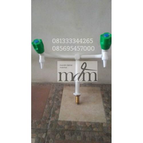 Jual Kran Laboratorium 2 way three Leher Angsa Lab Faucet Meja Lemari ...