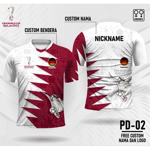 Jual Jersey olahraga Kaos Fifa World Cup Qatar 2022 sepak bola unisex ...