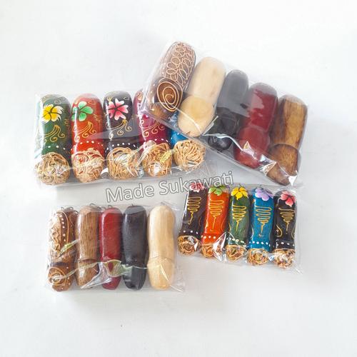 Jual Kerajinan Gantungan kunci kayu lukis khas bali motif lolok isi ...