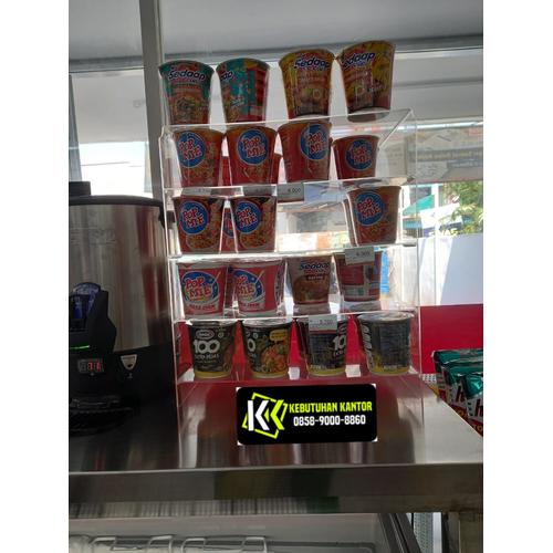 Jual Jual Rak Akrilik Etalase Cup Pop Mie Rak Akrilik Food Display ...
