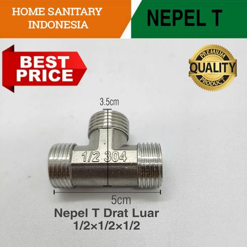 Jual NEPEL T JOIN NEPEL DRAT LUAR SAMBUNGAN KERAN STEINLEES - T Drat ...