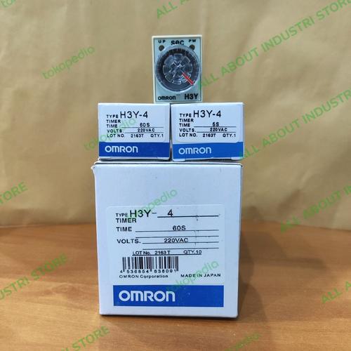 Jual MINI TIMER OMRON H3Y-4 H3Y 4 220VAC 8 PIN 220V 60S 60DETIK / 5S ...
