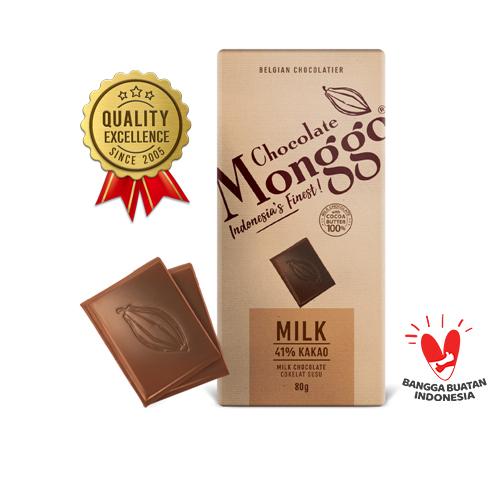 Jual Chocolate Monggo | Milk Chocolate 41% Cocoa 80g | Coklat Premium ...