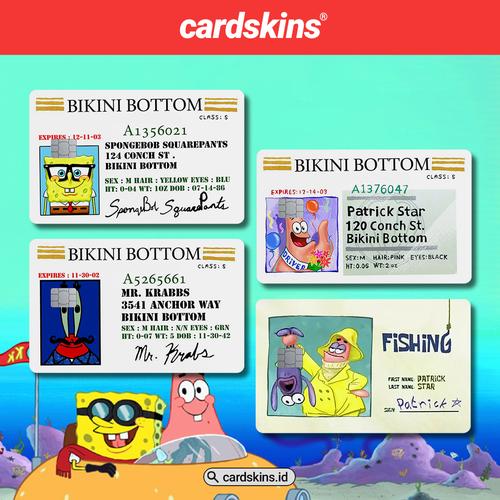 Jual SPONGEBOB EDITION | Skin/Sticker Kartu ATM - Spongebob, No Chip ...