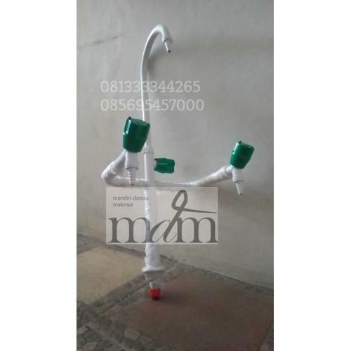 Jual Kran Laboratorium 3 way three Leher Angsa Lab Faucet Meja Lemari ...