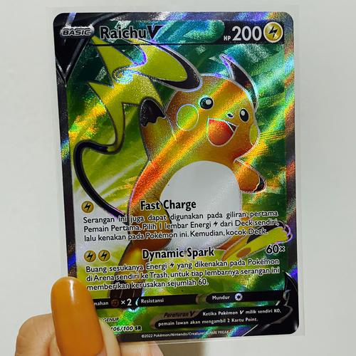 Jual Raichu V SR Secret Rare Full art - Kartu Pokemon TCG Indonesia ...