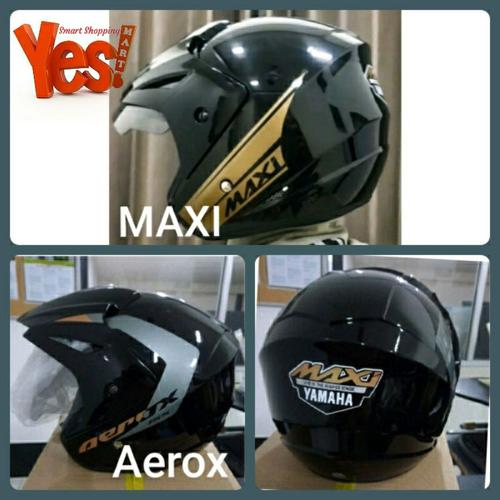 Jual Helm Half Face Motor Yamaha Nmax Maxi / Aerox SNI - Maxi Gold ...