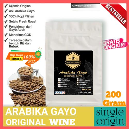 Jual KOPI ARABIKA GAYO WINE 200gr. KOPI ACEH ASLI GAYO ORIGINAL ...