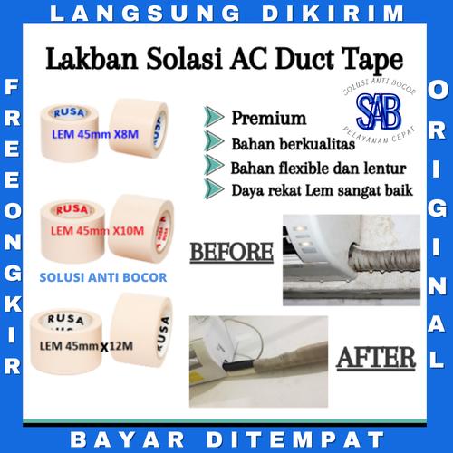 Jual Lakban solasi AC Duct Tape Lakban Pipa AC Lem dan Non Lem Premium ...