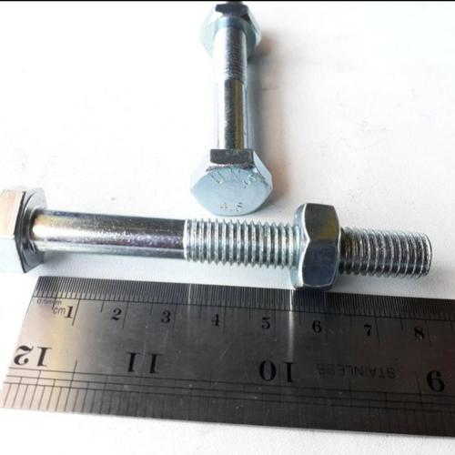 Jual BAUT M10X80 HALF DRAT. BMP M10 X 80 BAUT MUR PUTIH KUNCI 17. - Kab ...