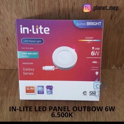 Jual IN-LITE LED PANEL OUTBOW 6W (PUTIH) - Kota Denpasar - Planet MEP ...