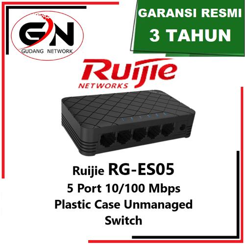 Jual Ruijie RG-ES05 5 Port 10/100 Mbps Plastic Case Unmanaged Switch ...