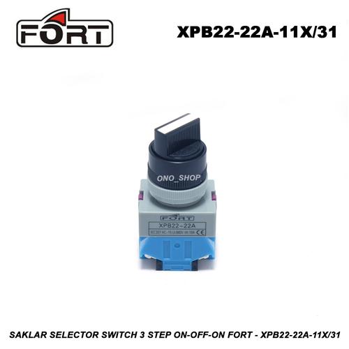 Jual Saklar Selector Switch 3 Step On-Off-On FORT - XPB22-22A-11X/31 ...