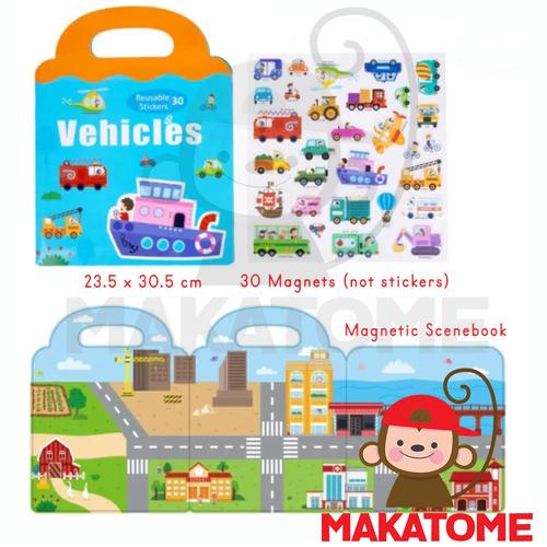 Jual Magnet sticker Book Mainan Edukasi - Vehicles transportation ...