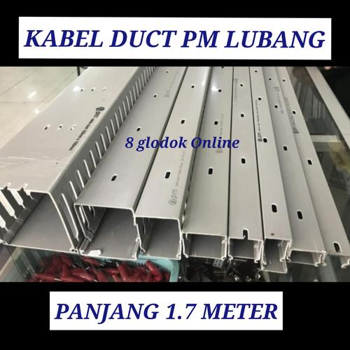 Jual KABEL DUCT PM LUBANG ABU 25X45 PANJANG 1.7 METER/PROTEKTOR KABEL ...