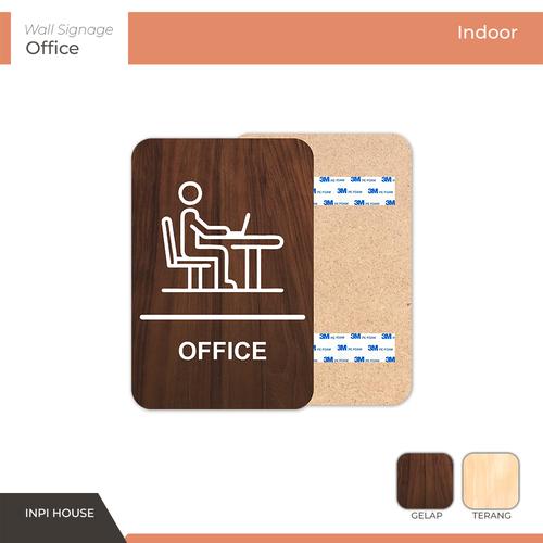 Jual papan tanda pintu kantor - signage office - door sign - OFFICE ...
