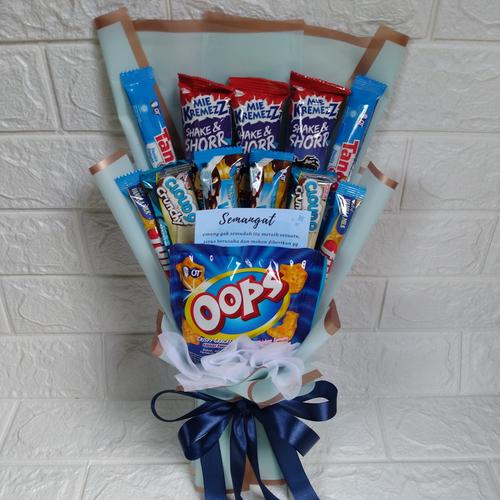 Jual Buket Snack Biru Buket Snack Wisuda Buket Ulangtahun Hampers ...