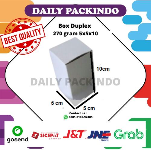 Jual KARDUS PACKING KEMASAN LAMPU DLL DUPLEX PUTIH POLOS UKURAN 5X5X10 ...