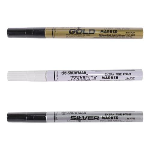 Jual pulpen white pulpen gold pulpen silver extra fine permanen snowman ...