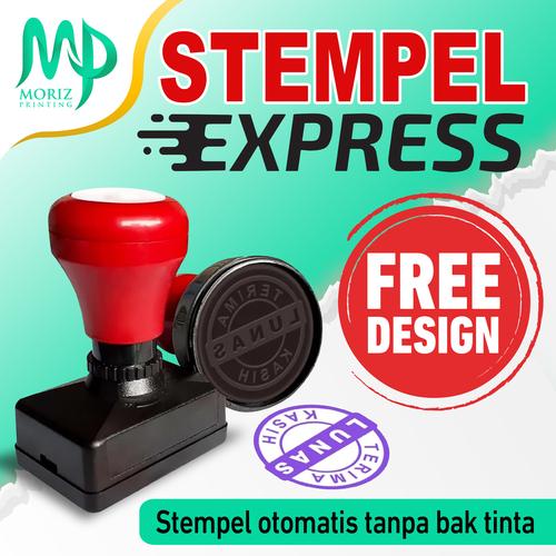 Jual Stempel Otomatis Custom Free Design Proses Cepat - 2 Warna ...