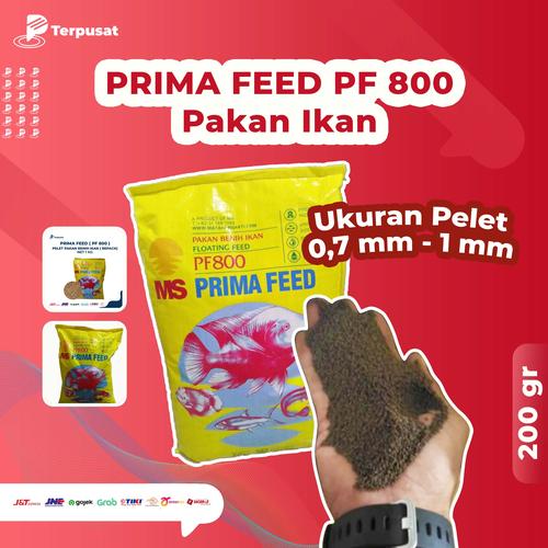 Jual Per 200 Gram PF 800 PRIMA FEED Pelet ikan Bibit/Burayak, Ikan Hias ...