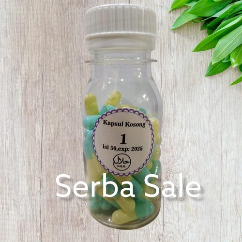 Jual Kapsul Kosong ukuran 1 isi 50 capsul capsule cangkang kapsul ...