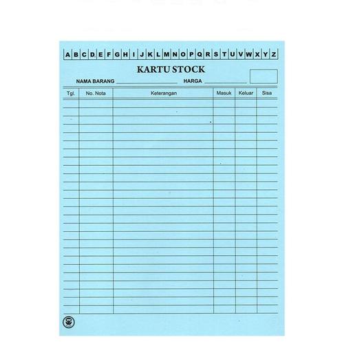 Jual kartu stok kartu setok inventory card kwarto - 1 PAK - Kab ...