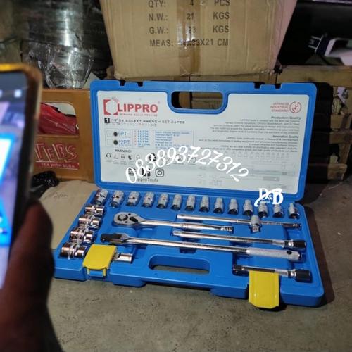 Jual Kunci Shock Set 24 pcs Lippro Original Socket Wrench Set 1/2 ...