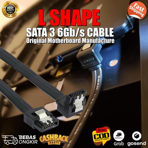 Jual Sata 3 6Gb/s L Shape Cable Kabel SATA3 Original Motherboard ...