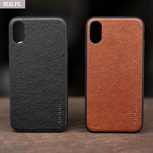 Jual Casing iPhone 6 6S 7 8 Plus X XS Max XR AIORIA Leather Hard Soft ...