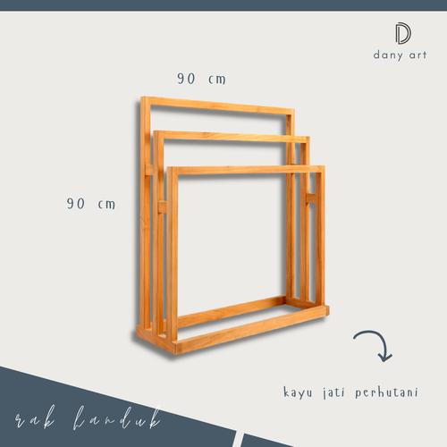 Jual Rak Handuk Kayu Jati - Gantungan Handuk - free ongkir area pulau ...