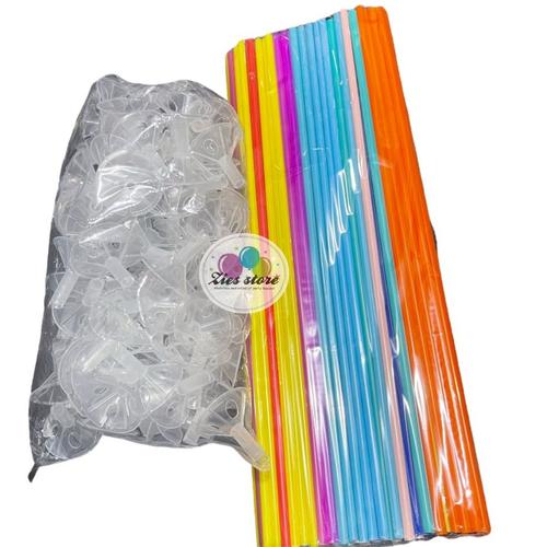 Promo GROSIR ISI 100 - Stik balon / stick and cup / pegangan balon ...