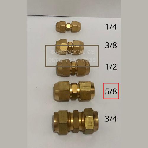 Jual Double Nepple Dobel Nepel 5/8 Penyambung Pipa AC Kuningan 5/8 ...