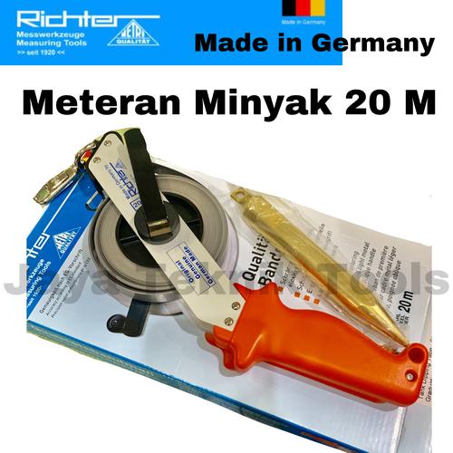 Jual Richter Meteran Minyak 20 Meter Oil Sounding Tape Brass Stainless ...