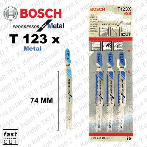 Jual Mata Gergaji Jig Saw BOSCH T123X Jigsaw Blade Progressor Metal ...